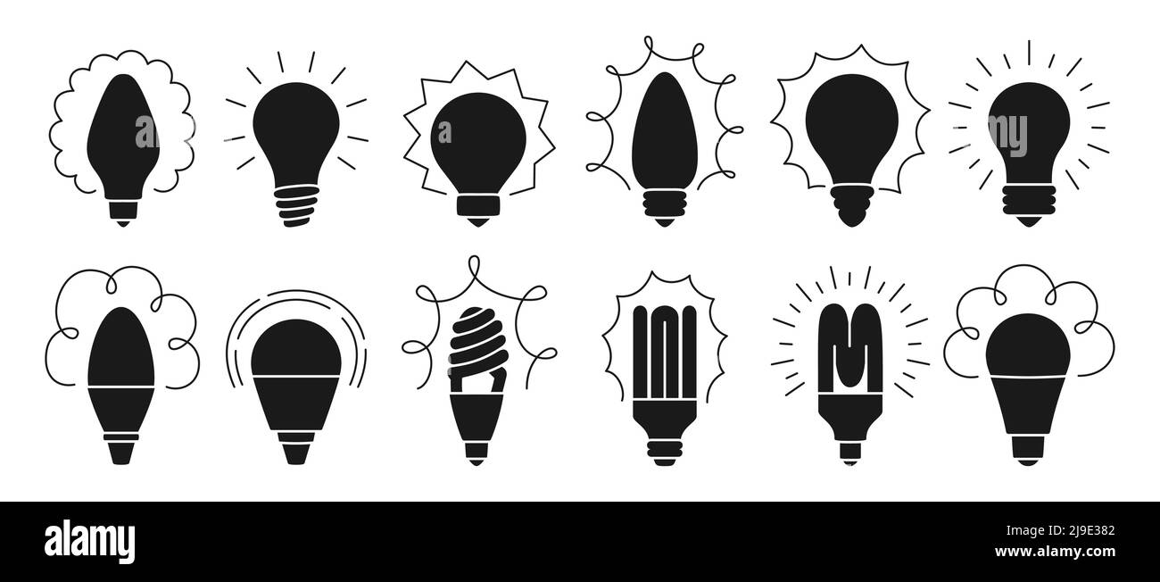 Light Bulb Shining Silhouette