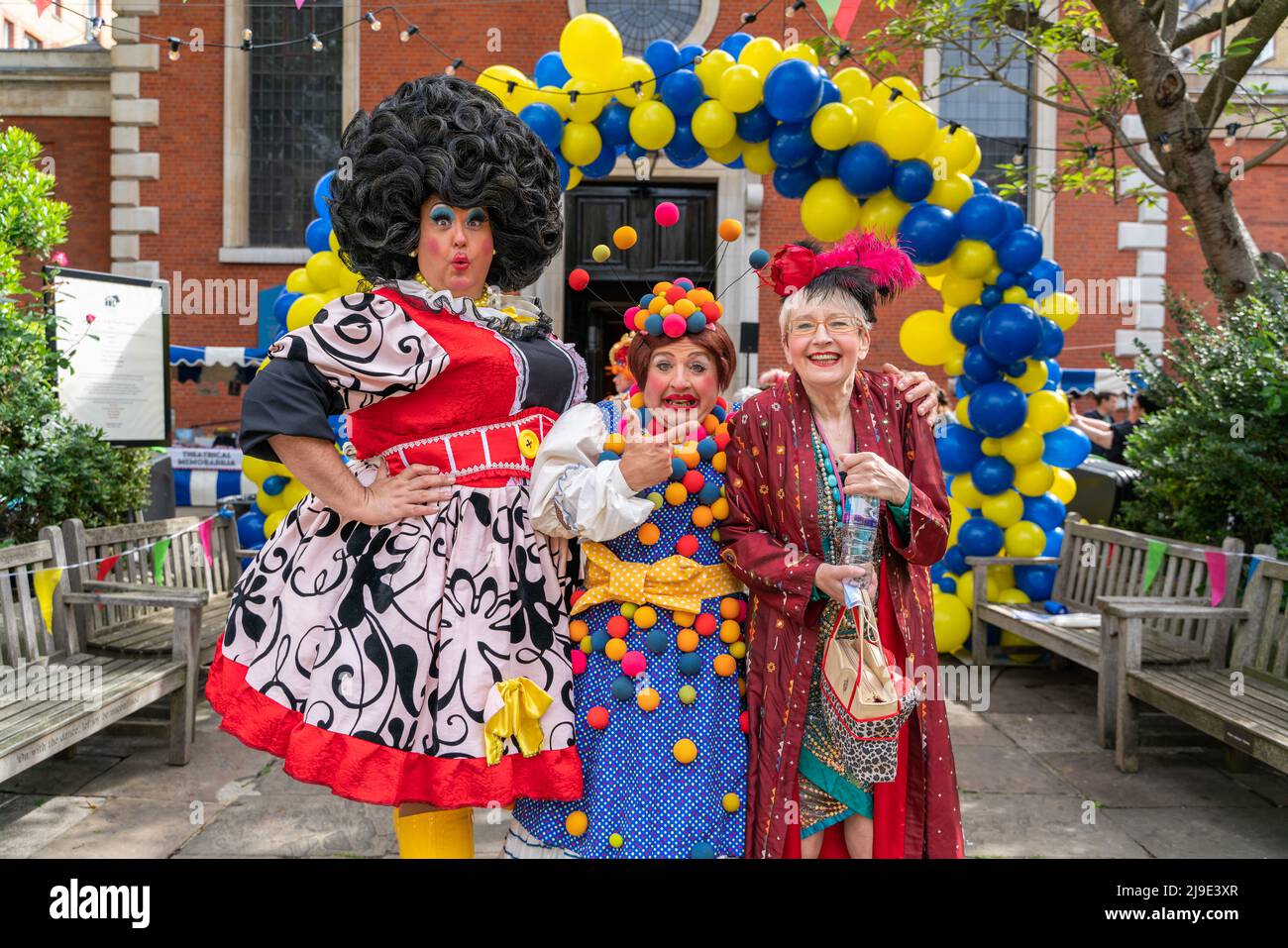 Su Pollard is joined by Drag artists at the Actors Church for a charity ...