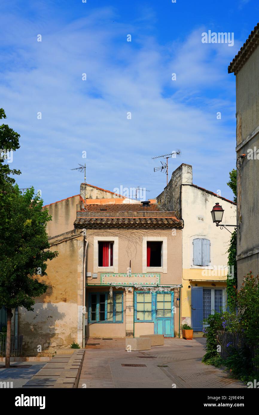 SAINT-REMY-DE-PROVENCE, FRANCE -30 JUN 2021- Street view of the ...