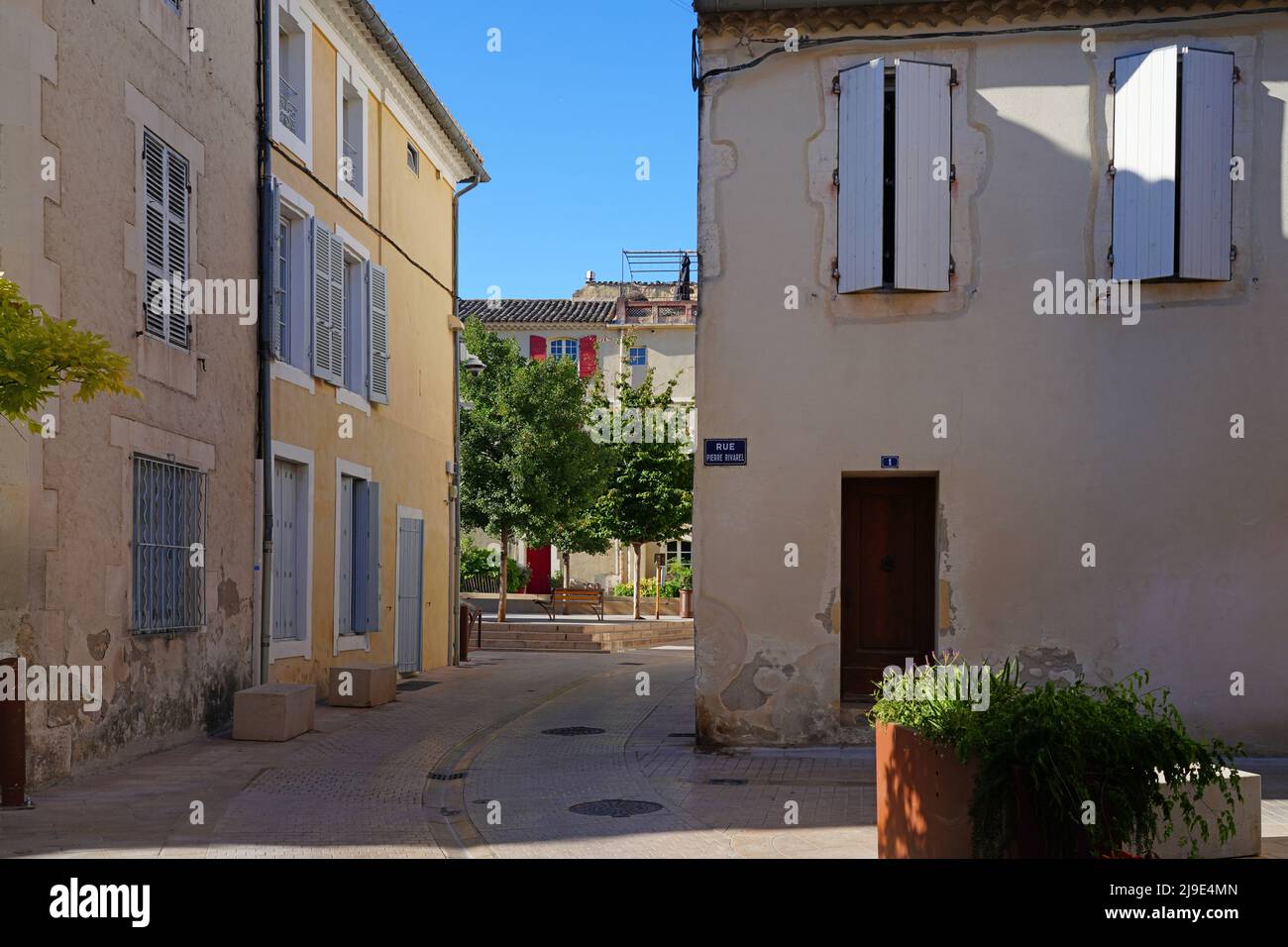 SAINT-REMY-DE-PROVENCE, FRANCE -30 JUN 2021- Street view of the ...