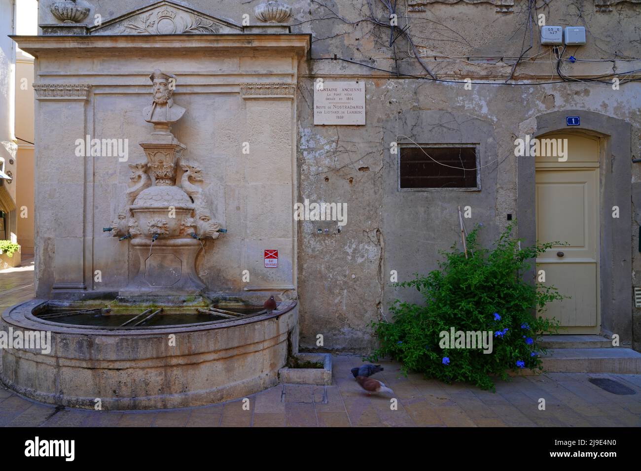 SAINT-REMY-DE-PROVENCE, FRANCE -30 JUN 2021- Street view of the ...