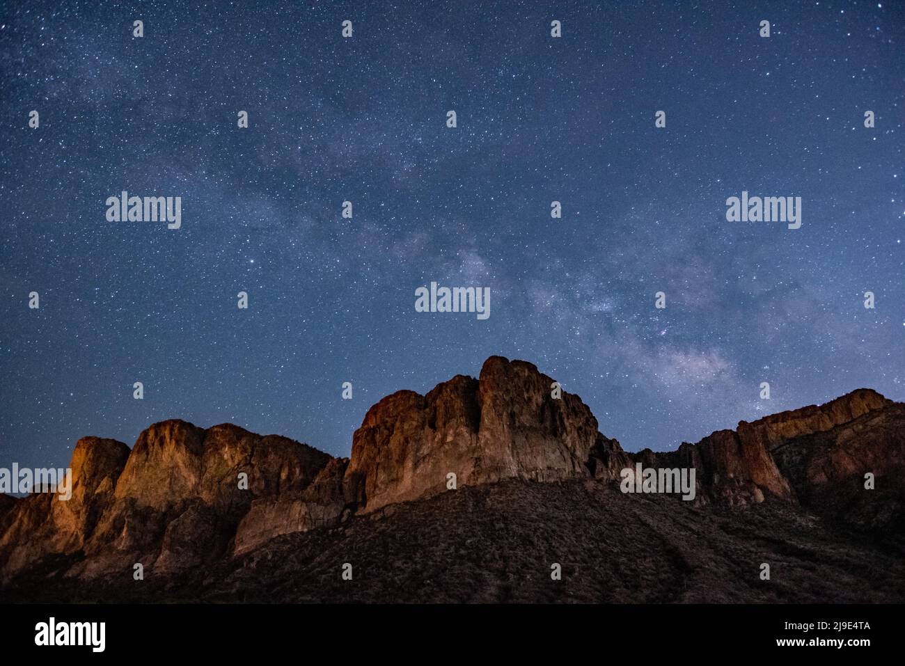 The milky way rises over The Bulldog Cliffs and the Salt River Stock ...