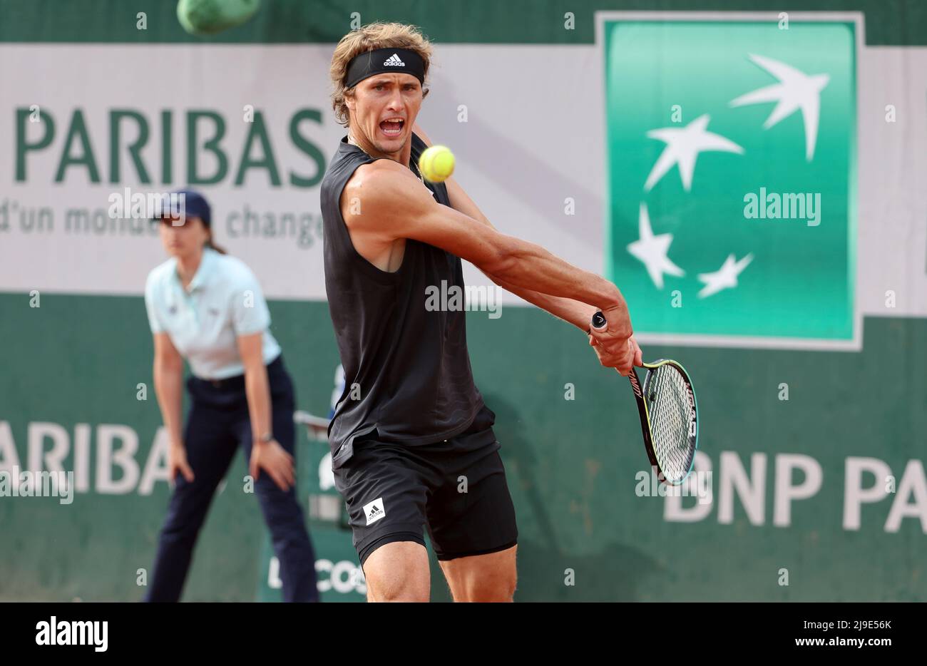 Alexander Zverev aka Sascha Zverev of Germany during day 1 of the French Open 2022, a tennis ...