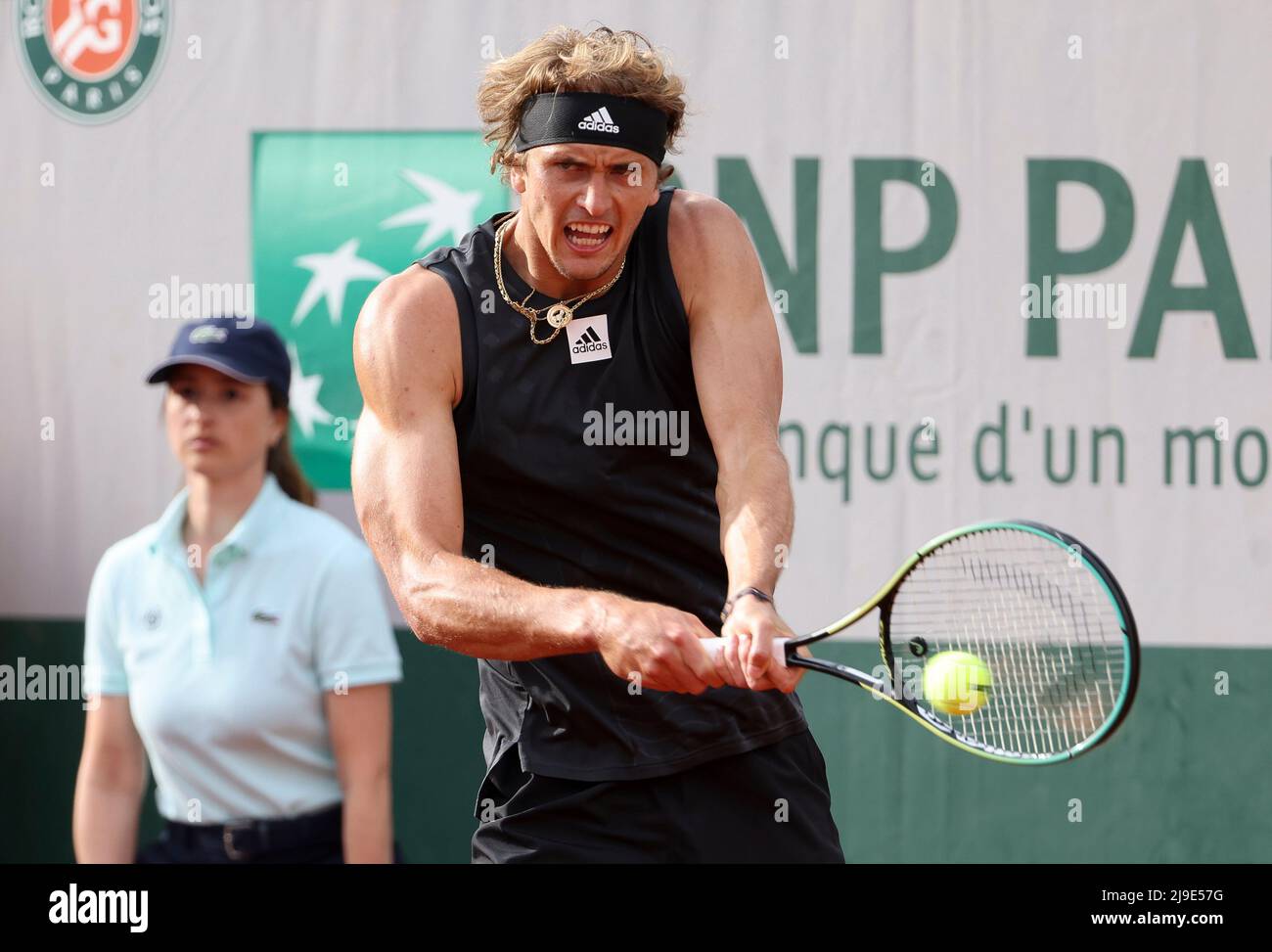 Alexander Zverev aka Sascha Zverev of Germany during day 1 of the French Open 2022, a tennis ...
