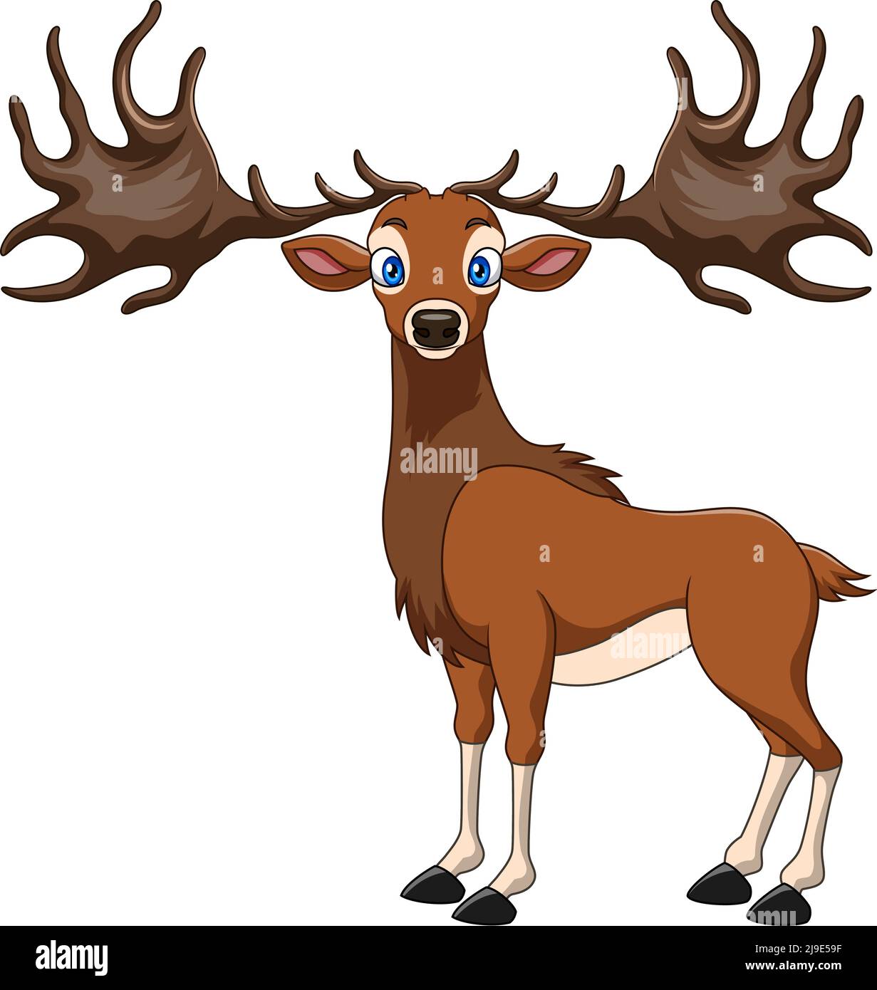 Cartoon Irish elk on white background Stock Vector Image & Art - Alamy