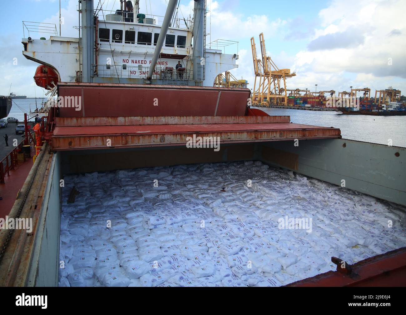 Cargo ship carrying 9,000 MT of rice, 50 MT of milk powder and more ...