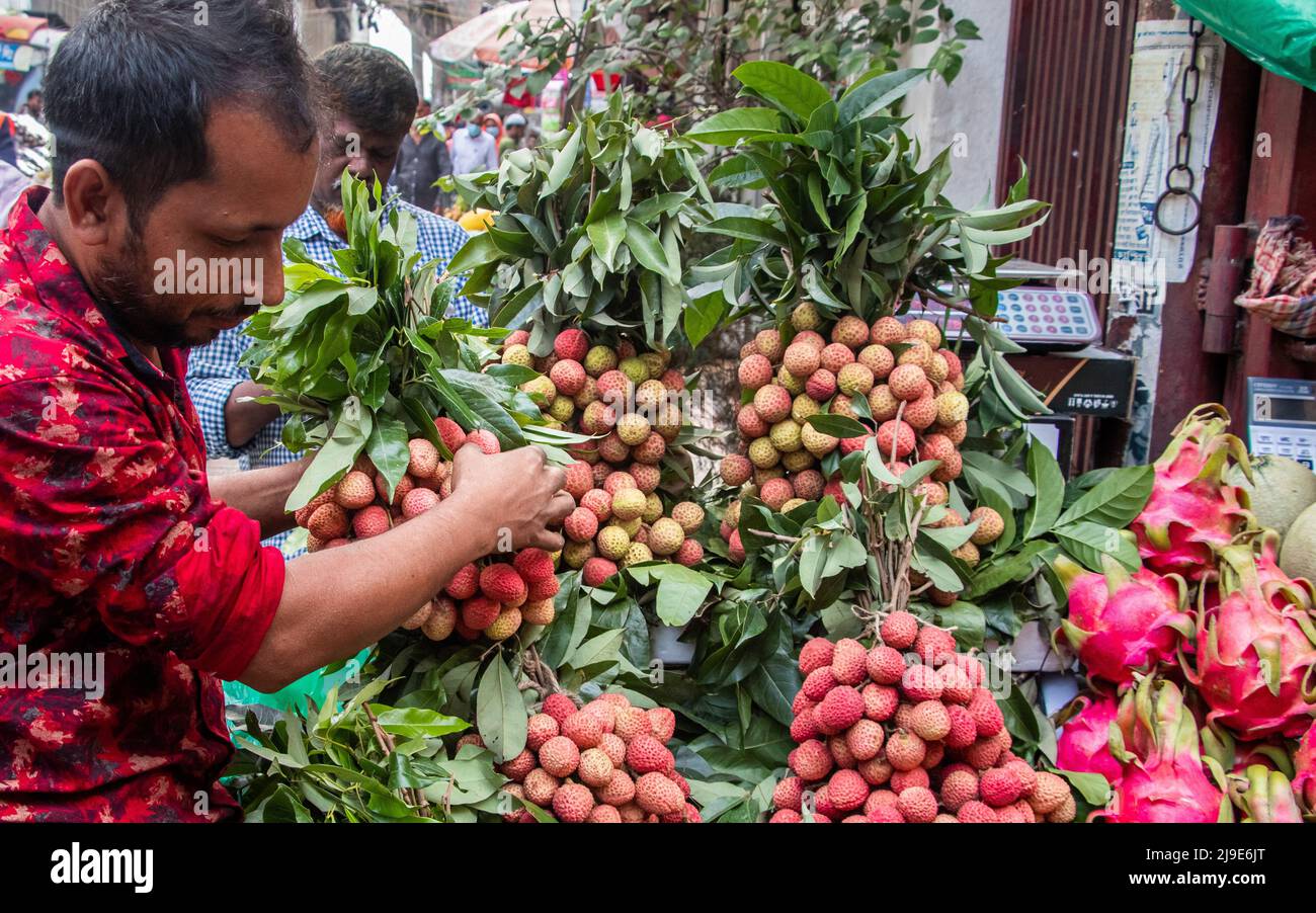 Dhaka, Bangladesh. 22nd May, 2022. Lichi is a fruit that is very ...