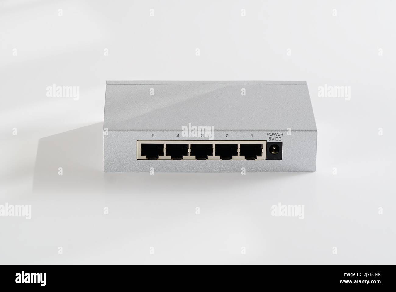 Small router and switch. tcp ip network business concept. High ...