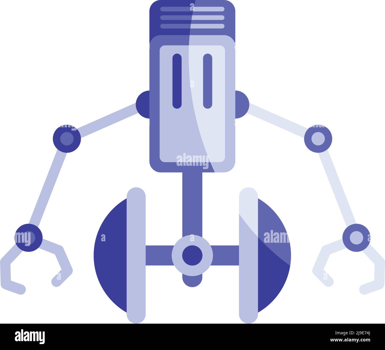 Robot cartoon with wheels Cut Out Stock Images & Pictures - Alamy