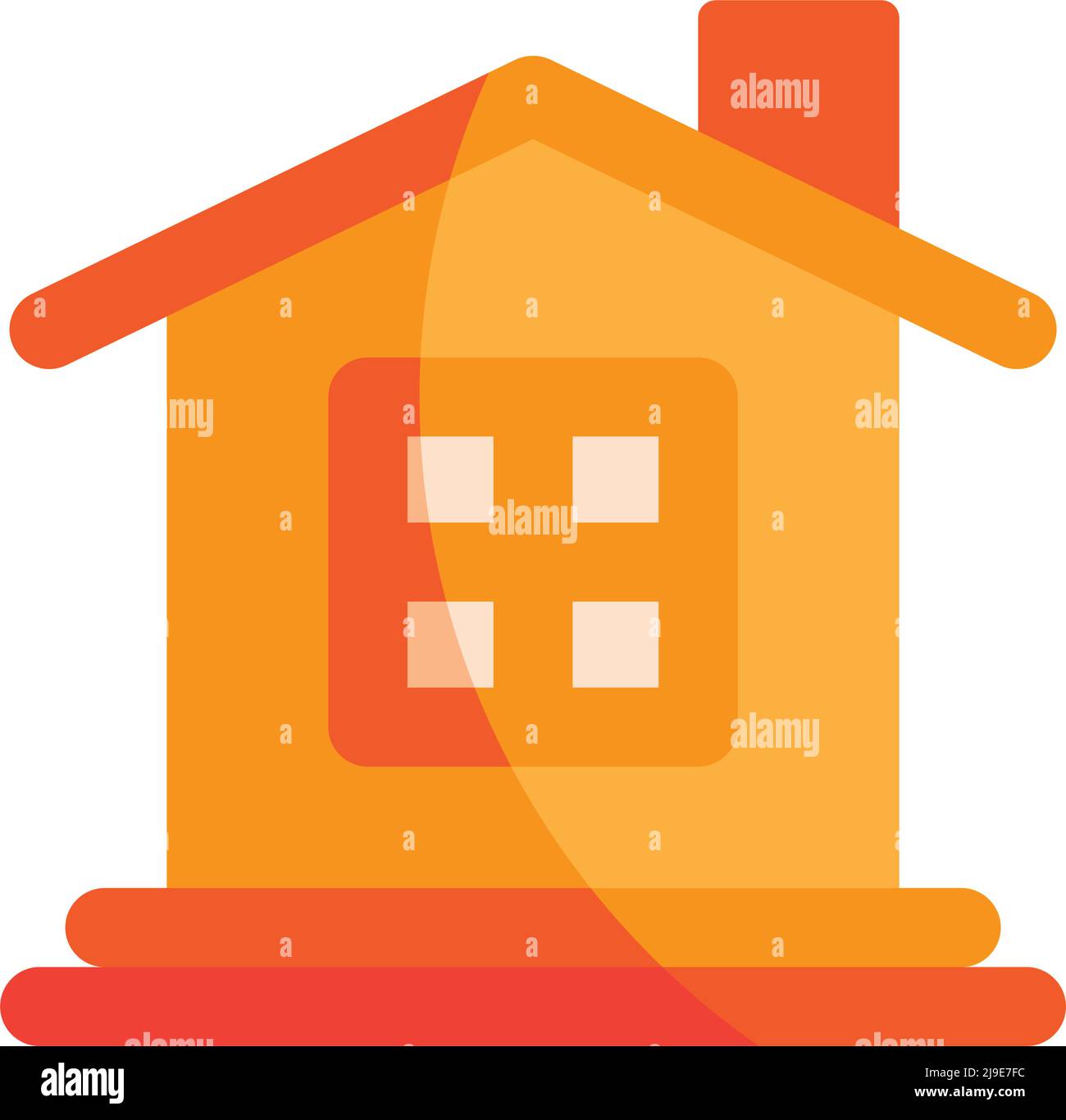 Orange color facade Stock Vector Images - Alamy