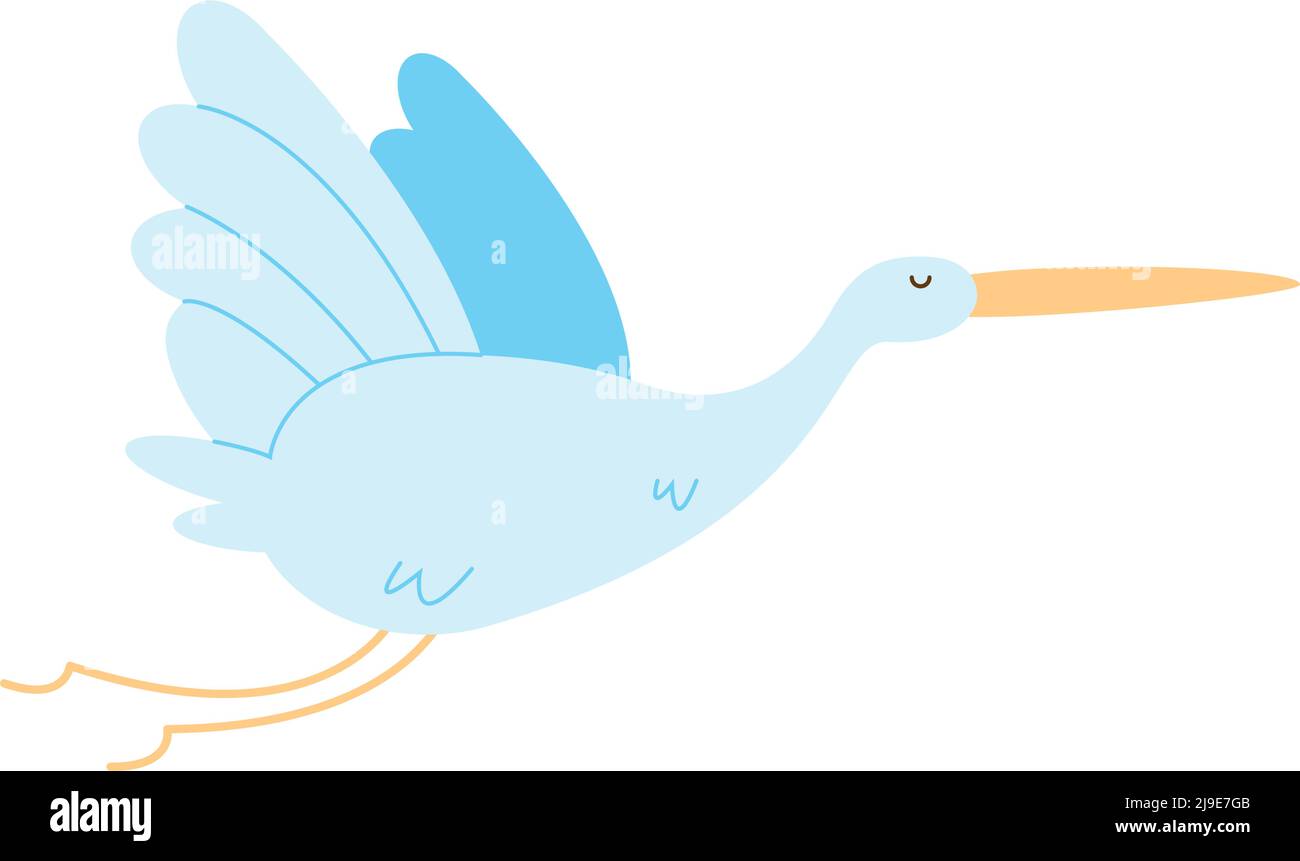 stork bird flying isolated icon Stock Vector Image & Art - Alamy