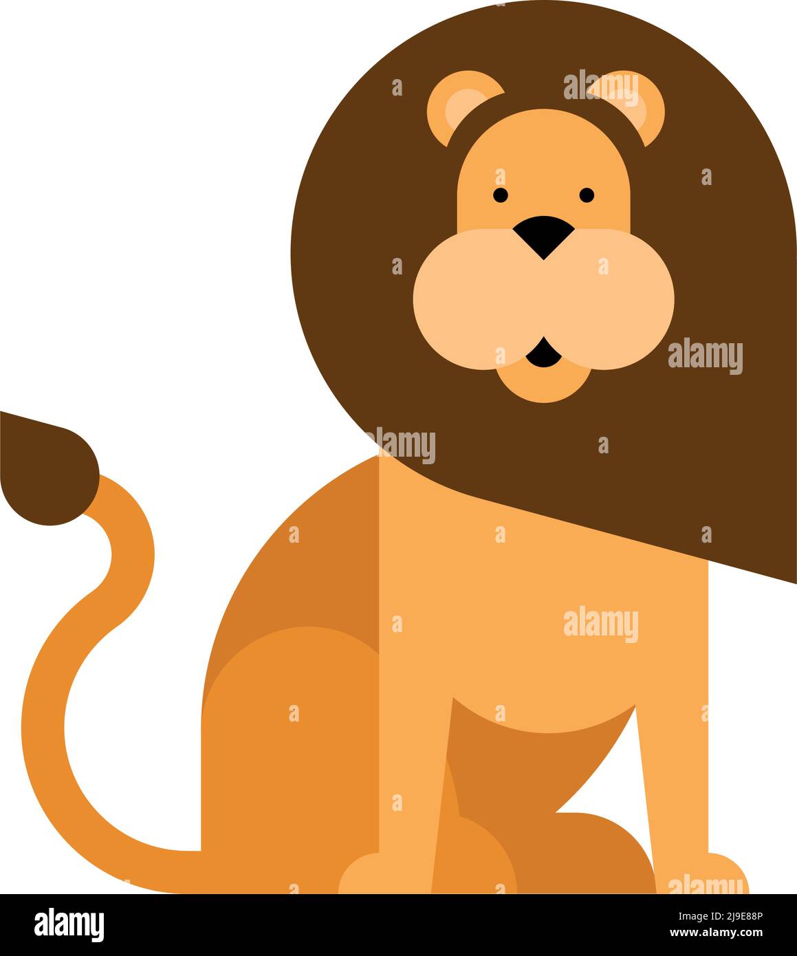 Lion contemporary illustration Cut Out Stock Images & Pictures - Alamy