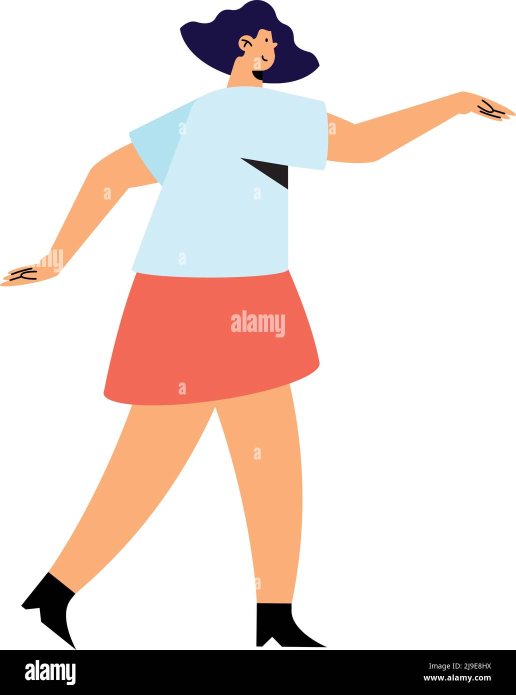 young woman walking avatar character Stock Vector Image & Art - Alamy