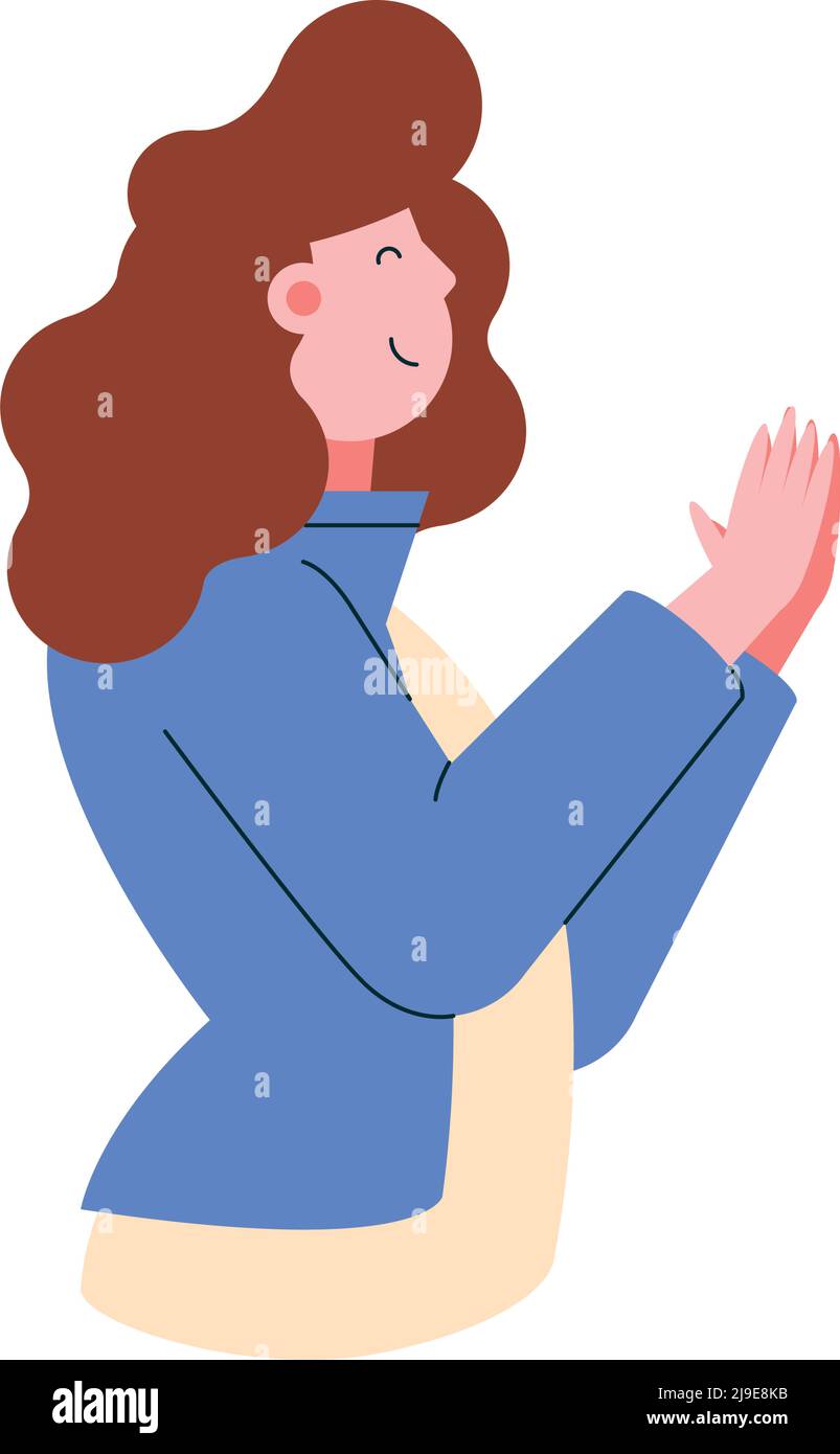 Clapping pose Stock Vector Images - Alamy