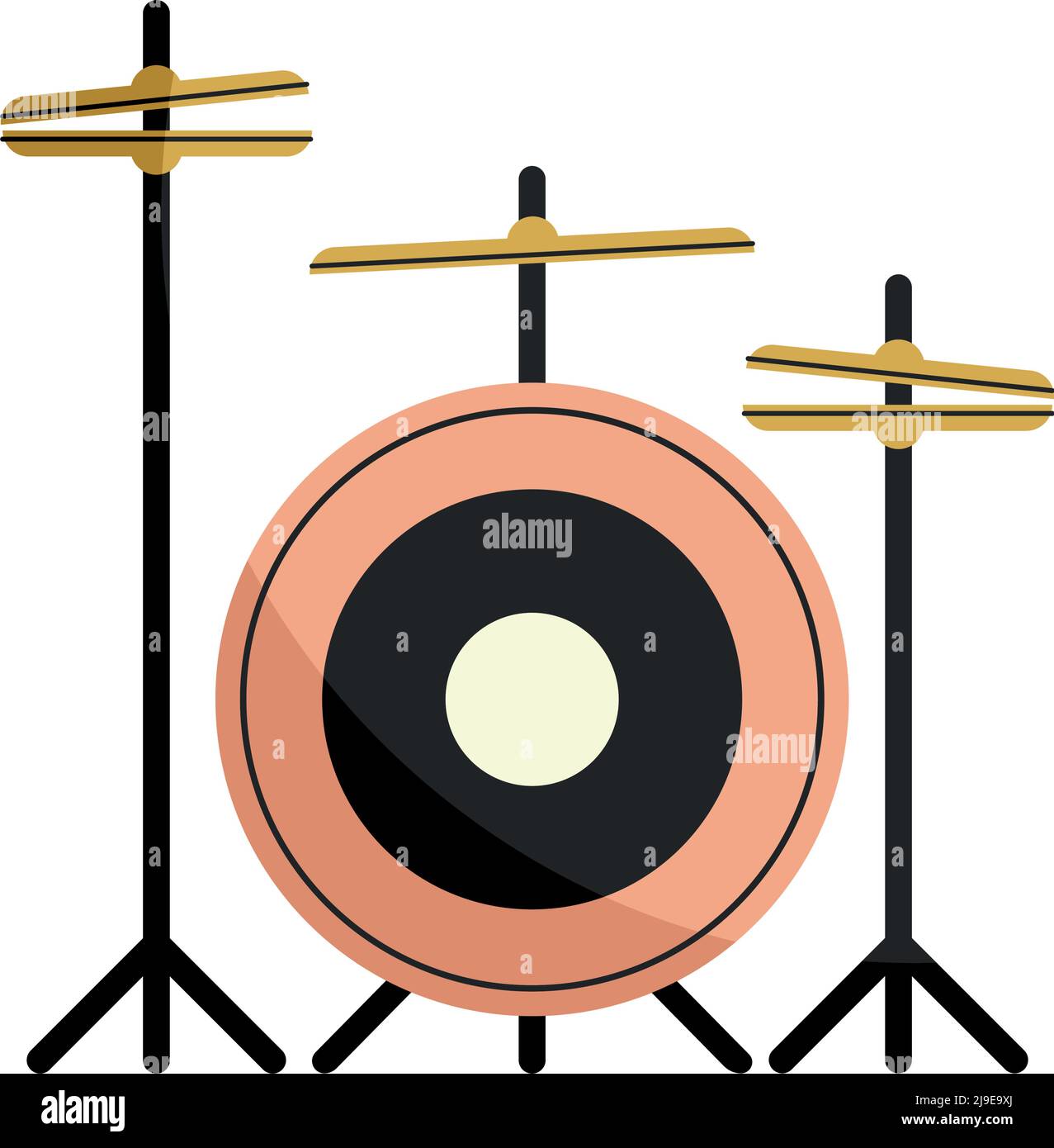 battery musical instrument isolated icon Stock Vector Image & Art - Alamy