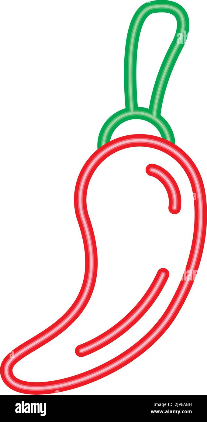 chili pepper neon light style icon Stock Vector Image & Art - Alamy