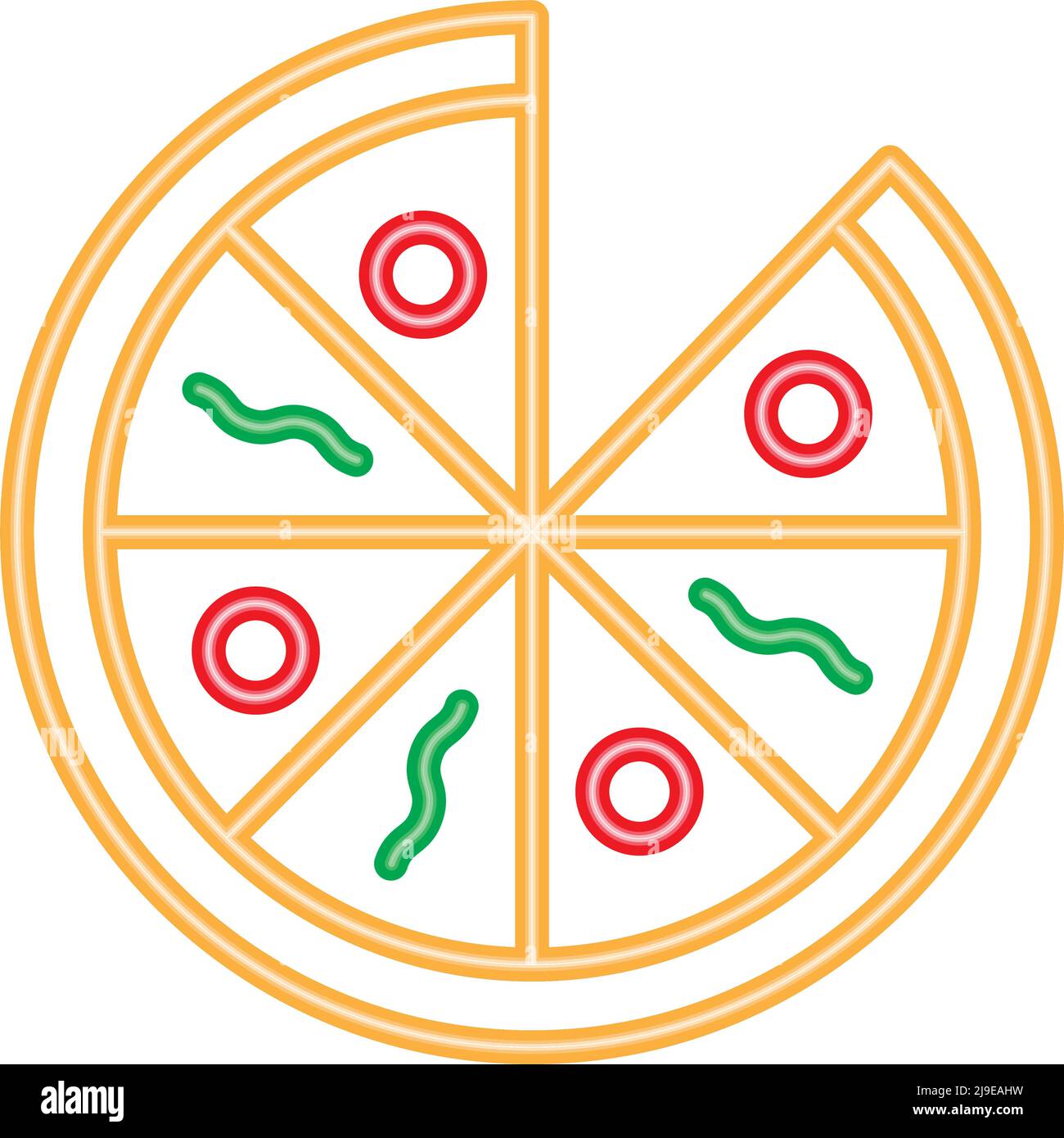 pizza neon light style icon Stock Vector Image & Art - Alamy