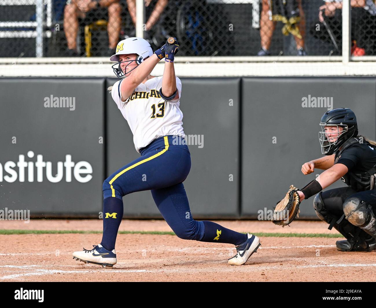 May 22, 2022: Michigan infielder Taylor Bump (13) during NCAA Orlando ...