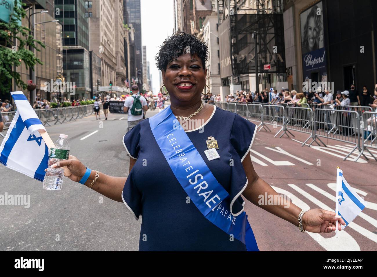 Bronx Borough District Attorney Darcel Clark marches at Celebrate Israel Parade on a theme ...