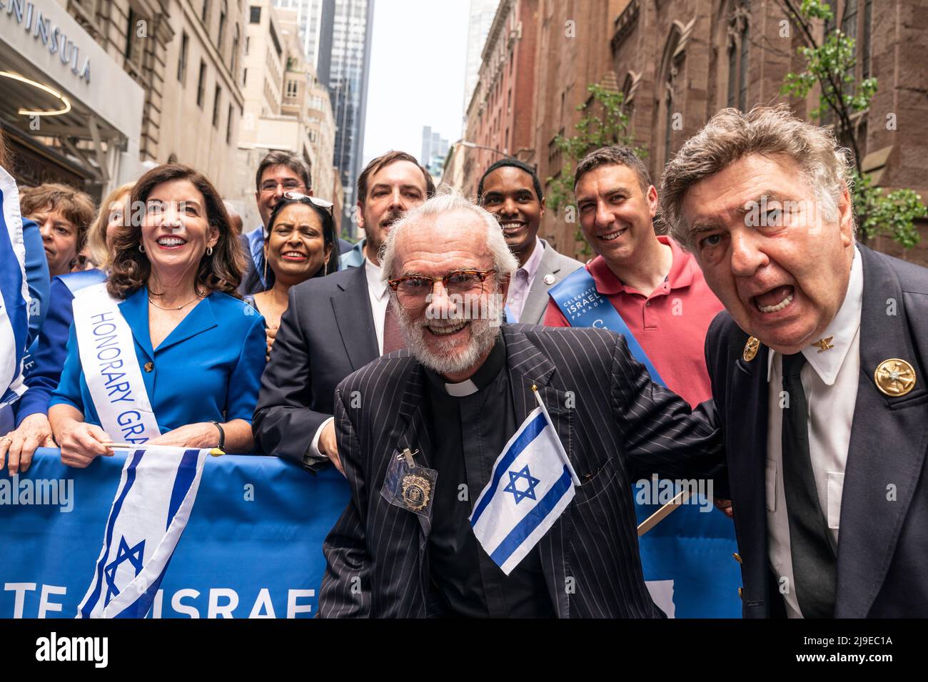 New York, NY - May 22, 2022: Kathy Hochul, Wim Devlin, Joseph Potasnik ...