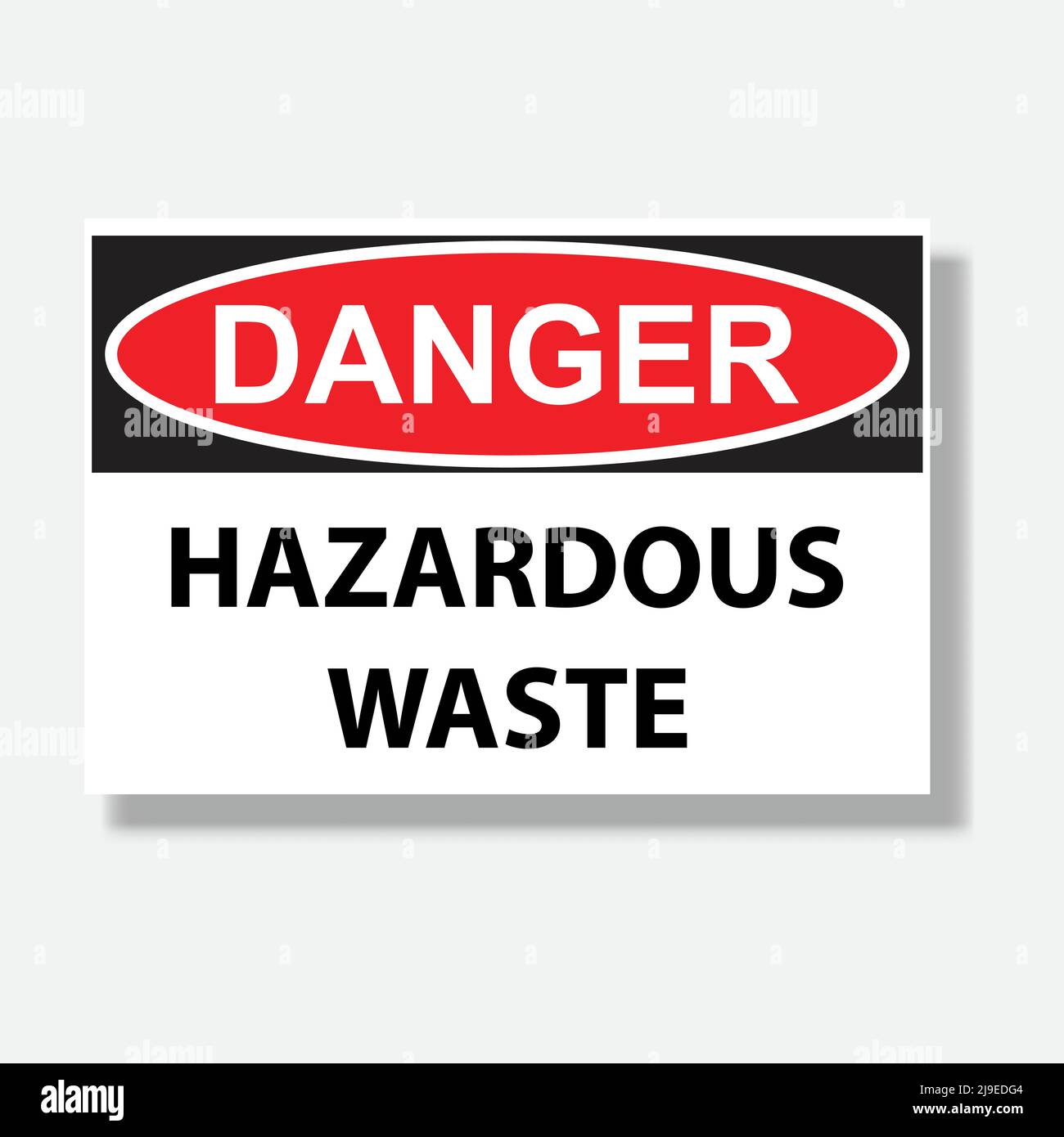 Danger hazardous waste sign vector for graphic design, logo, website ...