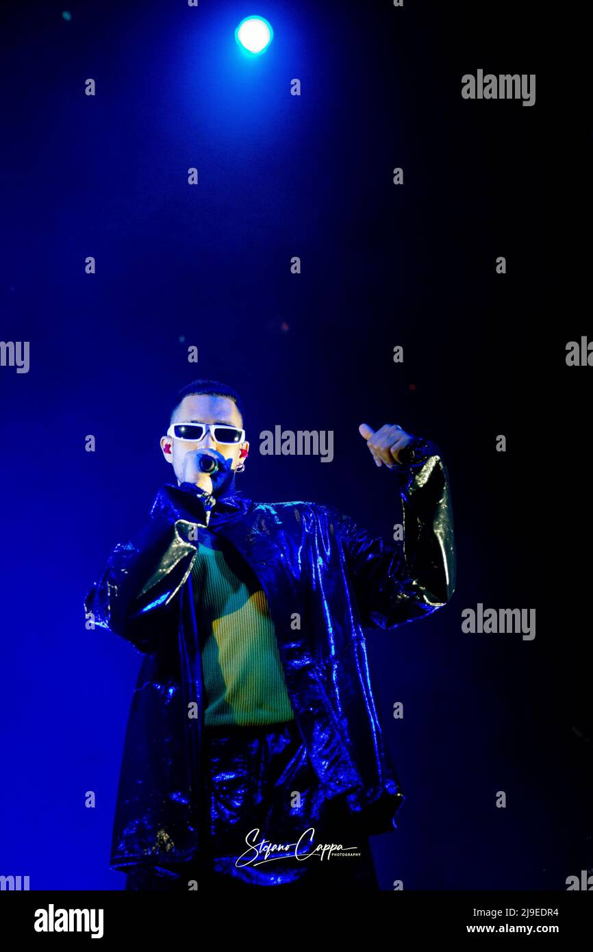 May 21, 2022, Rome, Lazio, Italy: Mahmood the young Italian singer ...