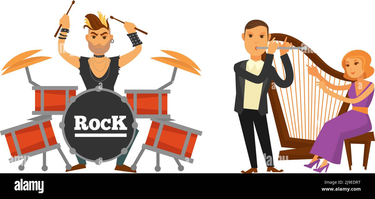 Classic and rock music styles, concerts stage Stock Vector Image & Art ...