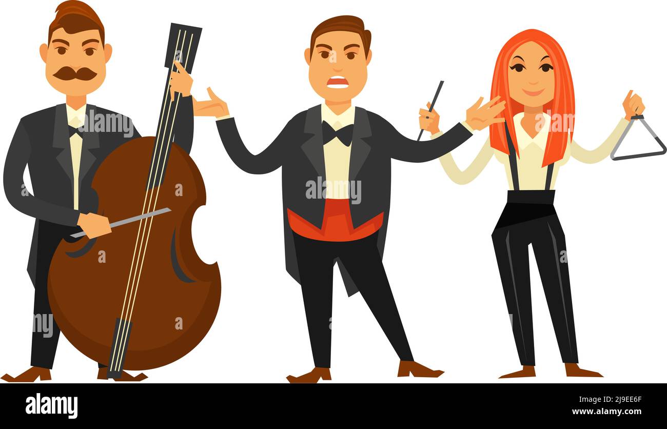 Classic music band instruments and vocalist singer Stock Vector Image ...