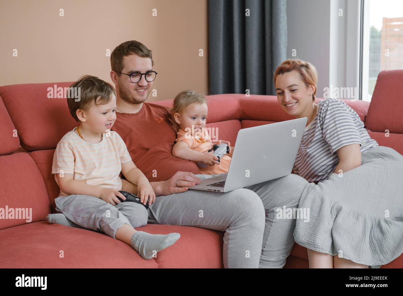 Family gadgets hi-res stock photography and images - Alamy