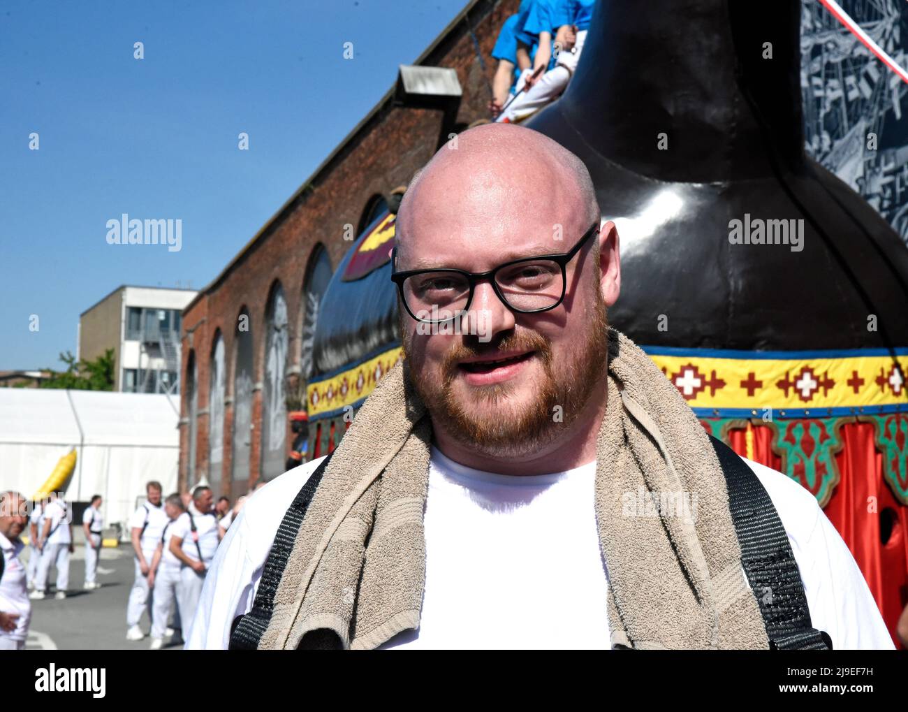 Dendermonde, Belgium. 15th May, 2022. Tom Boone is one of twelve men ...