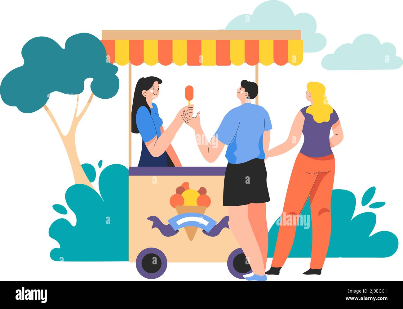 Ice cream in park Cut Out Stock Images & Pictures - Alamy