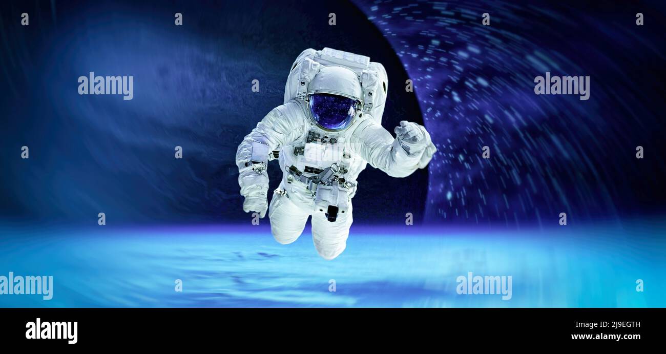 Astronaut in outer space planet. high resolution ideal for wallpaper ...