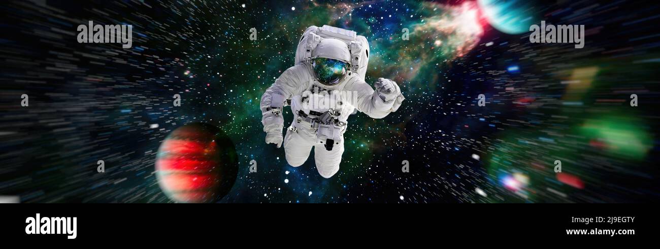 Astronaut in outer space planet. high resolution ideal for wallpaper ...