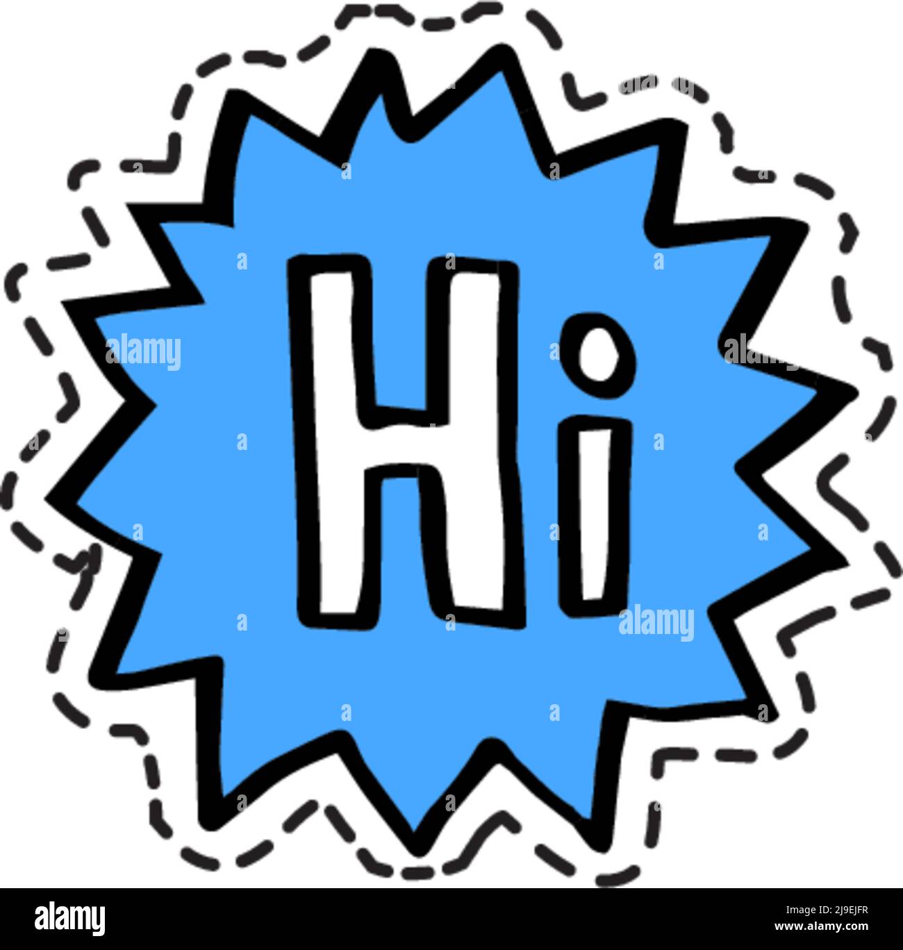 Hello hi greeting expression communication Stock Vector Images - Alamy