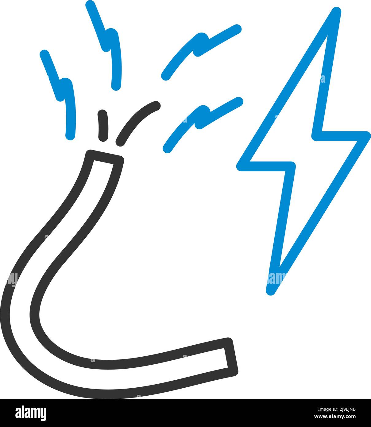 Icon Of Wire. Editable Bold Outline With Color Fill Design. Vector ...