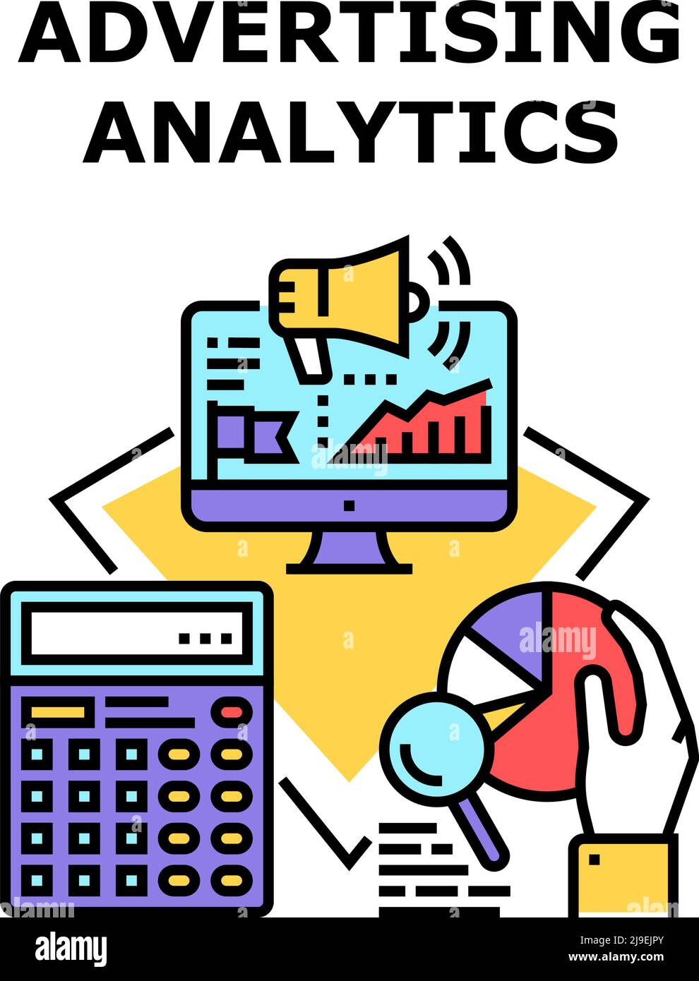 Advertising Analytics Vector Concept Illustration Stock Vector Image ...
