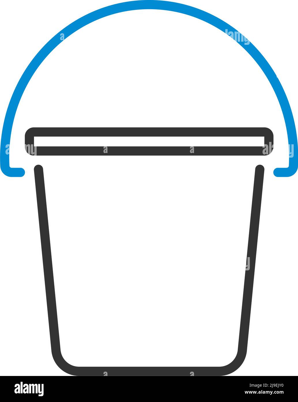 Icon Of Bucket. Editable Bold Outline With Color Fill Design. Vector ...
