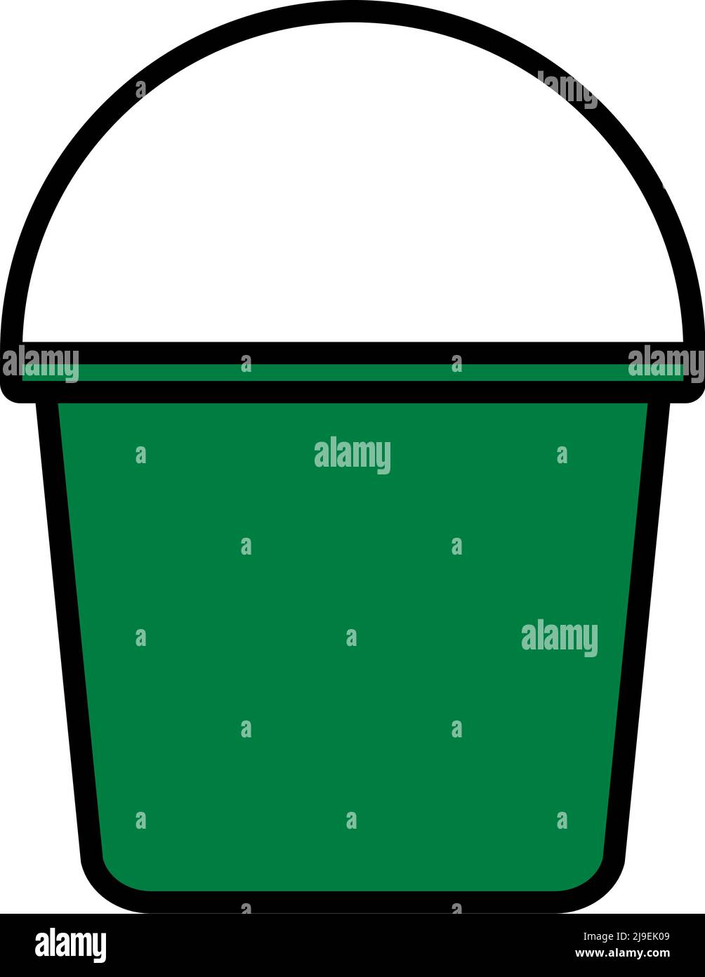 Bucket Icon. Editable Bold Outline With Color Fill Design. Vector ...