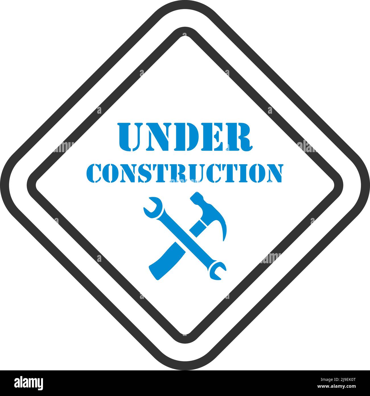 Icon Of Under Construction. Editable Bold Outline With Color Fill ...