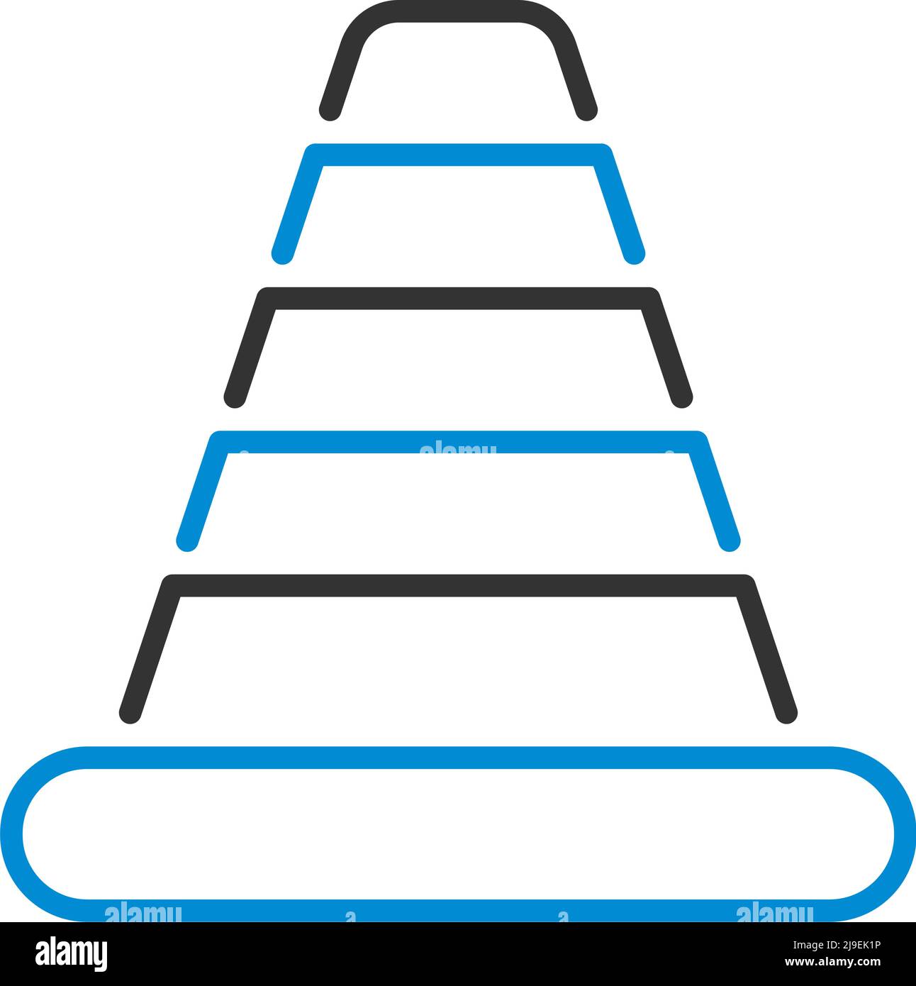 Icon Of Traffic Cone. Editable Bold Outline With Color Fill Design ...