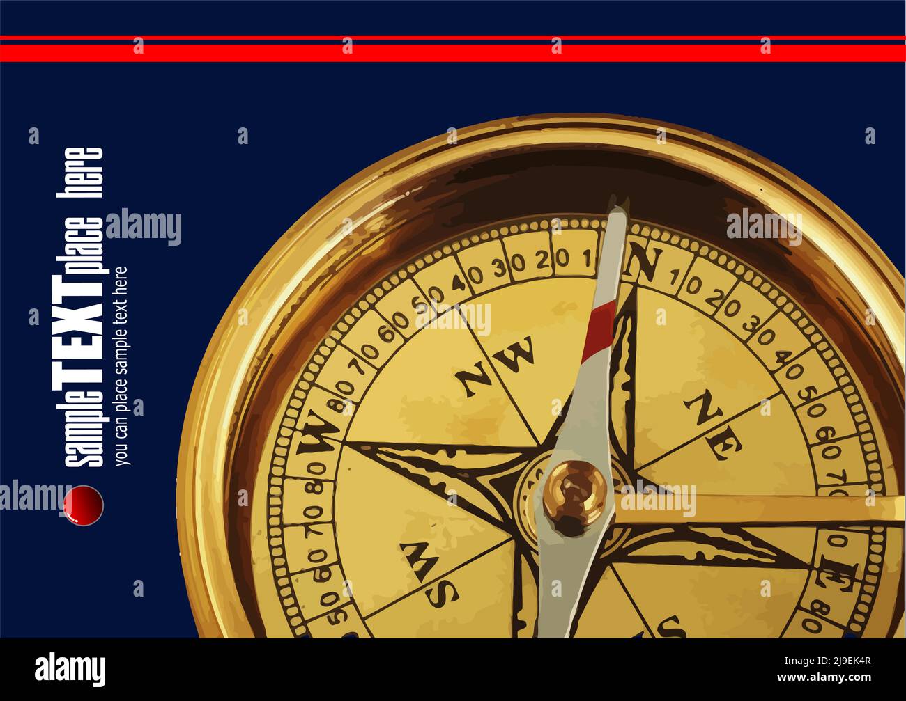 Old engraved illustration of mariner`s compass isolated on a black ...