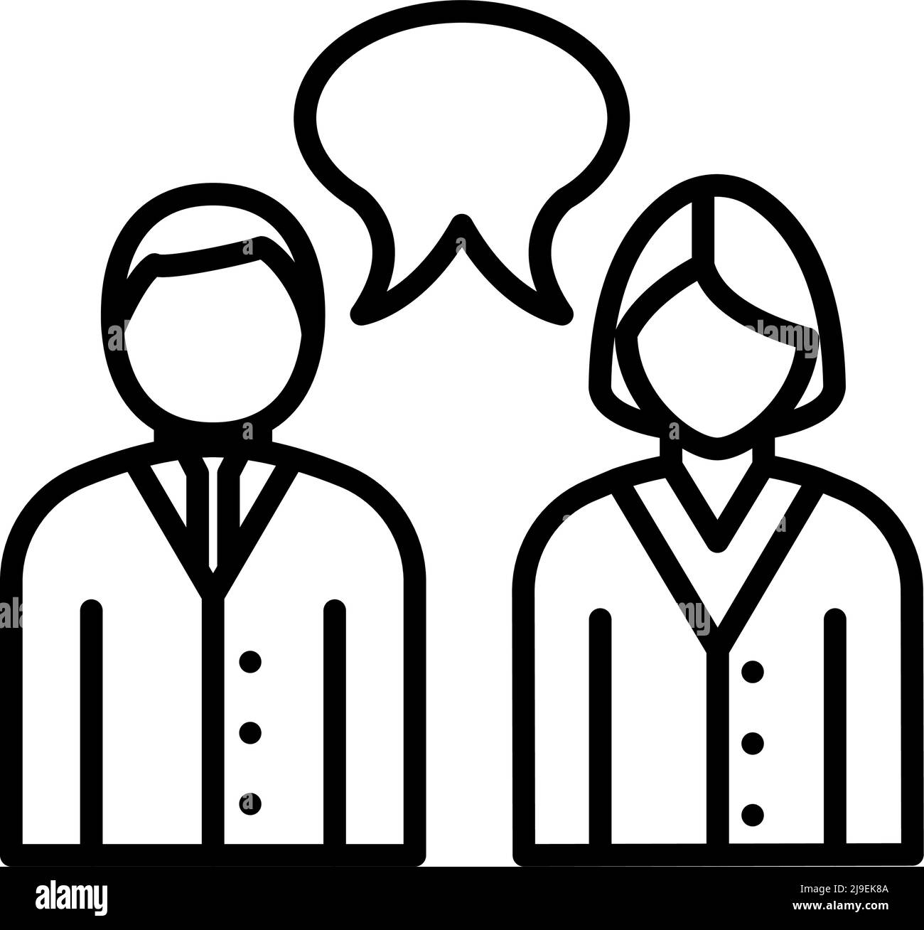 Chat Icon. Bold outline design with editable stroke width. Vector ...