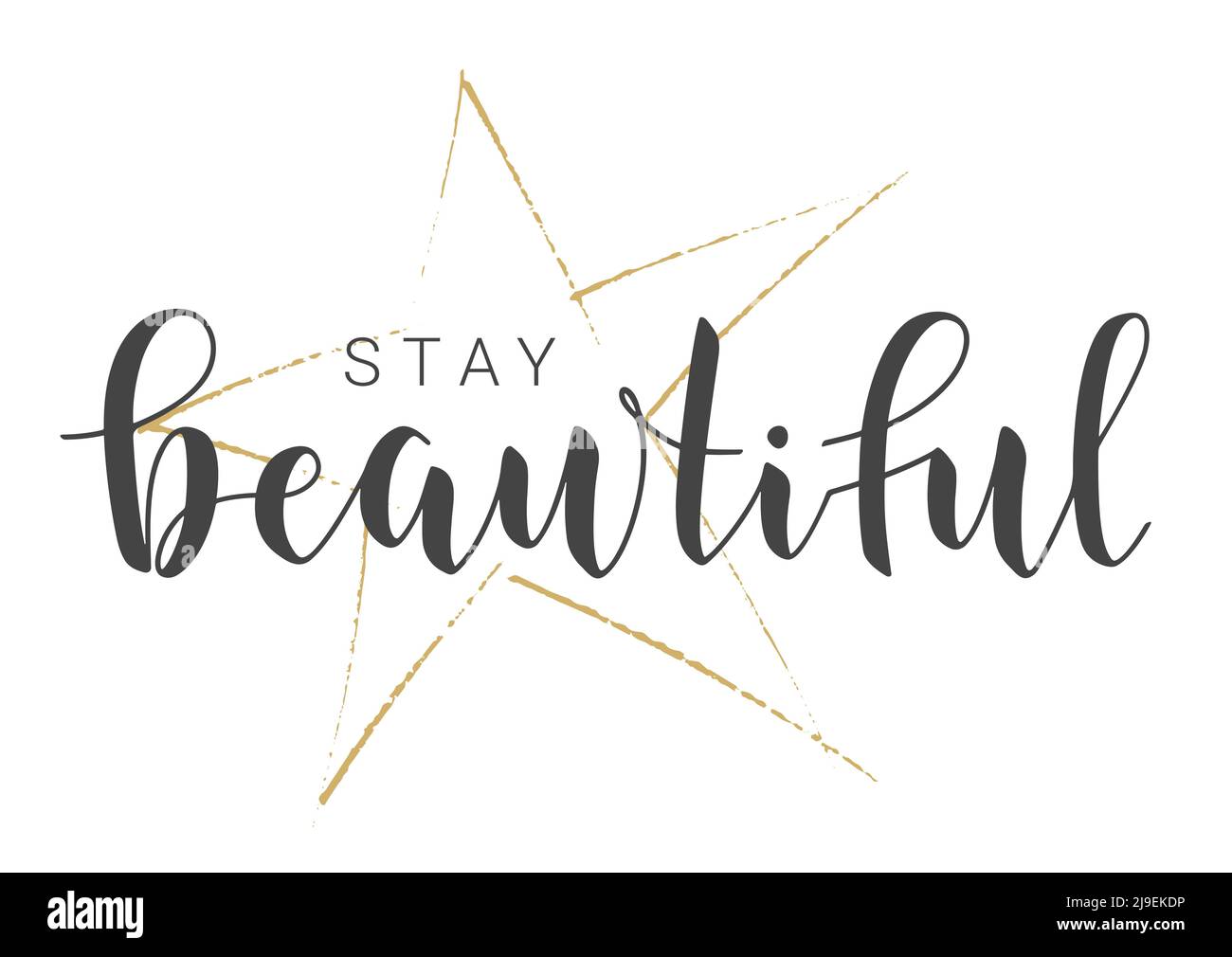 Vector Stock Illustration. Handwritten Lettering of Stay Beautiful ...