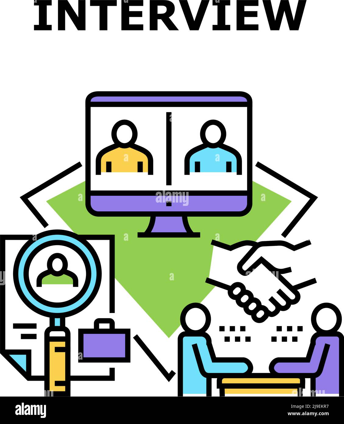 Interview Candidate Vector Concept Illustration Stock Vector Image ...