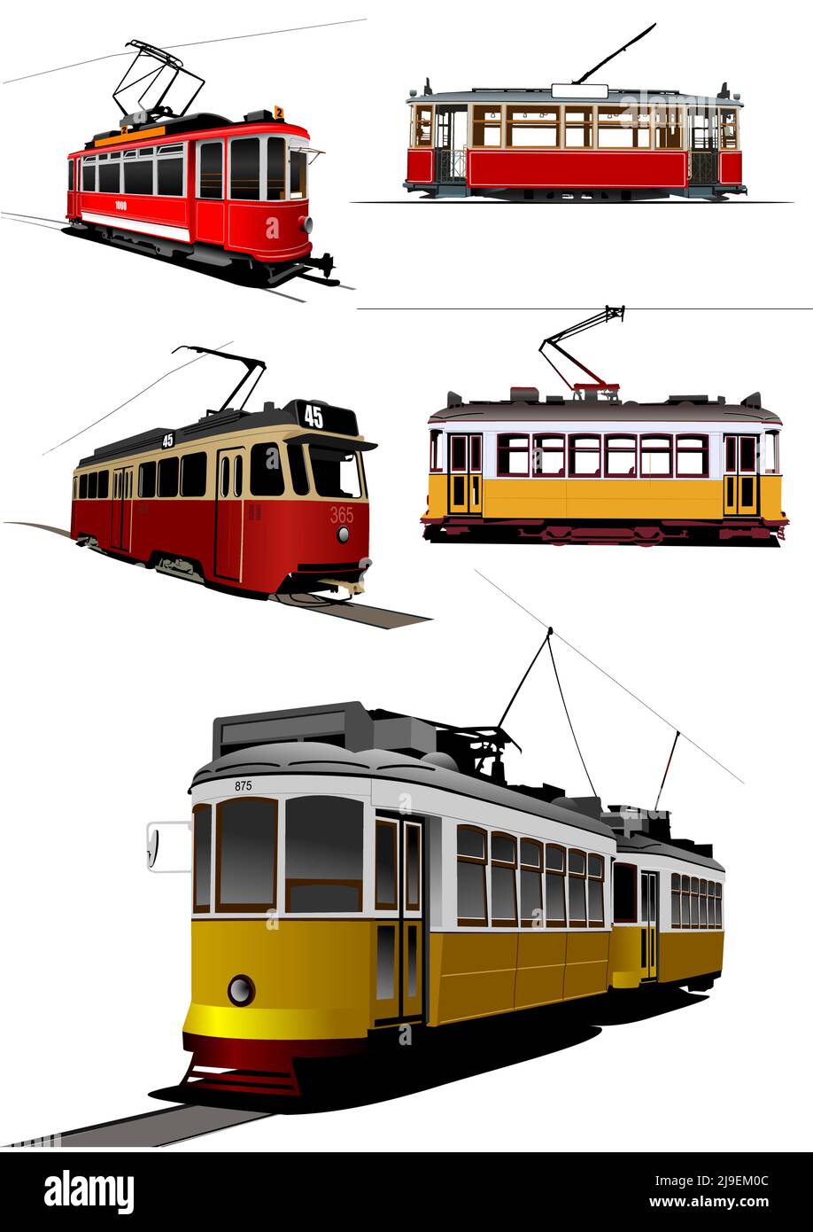 Old trams Cut Out Stock Images & Pictures - Alamy