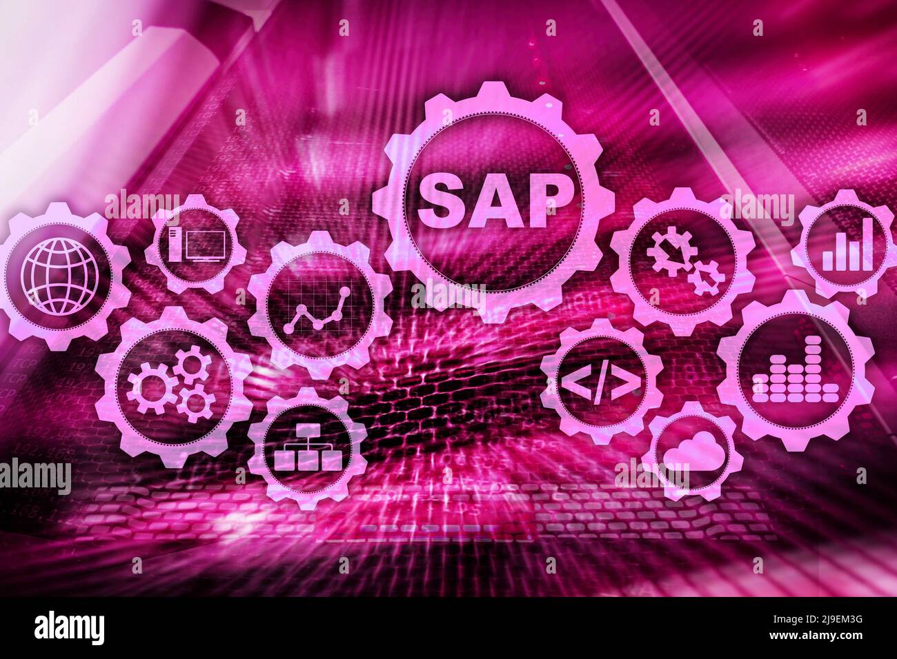SAP System Software Automation concept on virtual screen data center ...