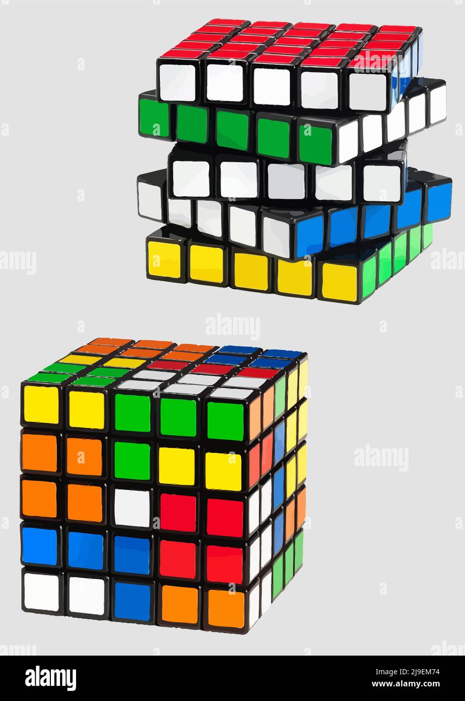 Cubes two Stock Vector Images - Alamy