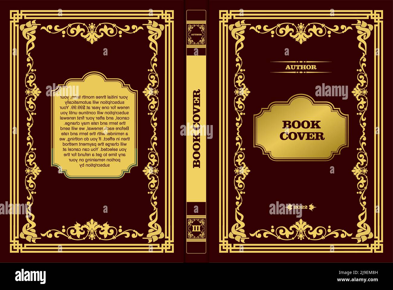 Royal Golden style design. Vintage Border to be printed on the covers ...