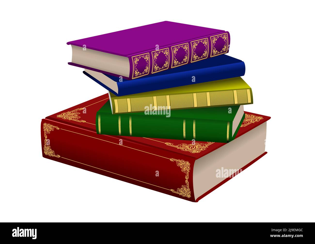 Stack of books. 3d vector illustration Stock Vector Image & Art - Alamy