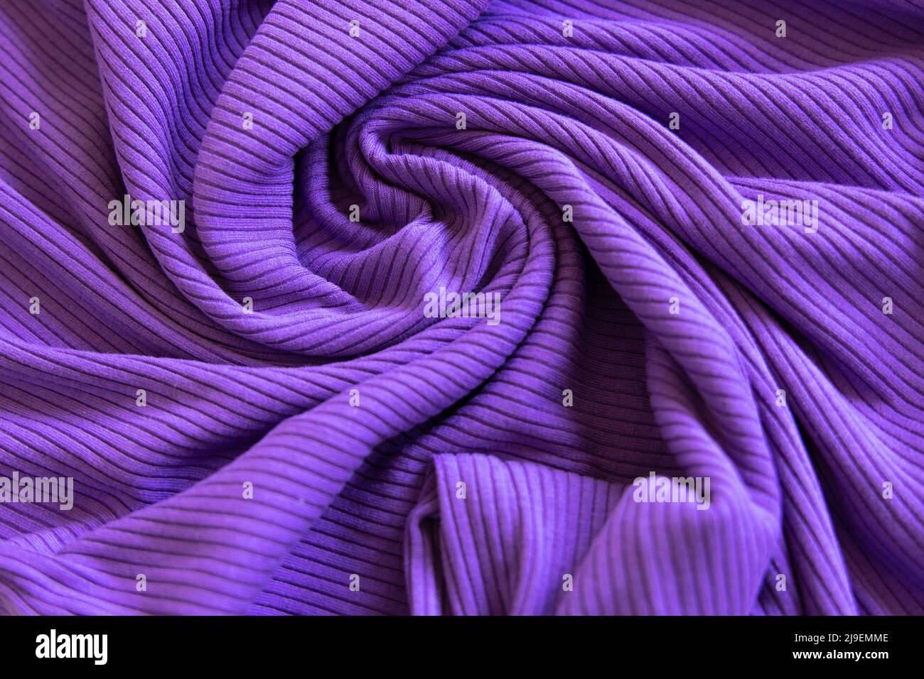 Very peri show texture of ribbed cotton fabric. Close up. Cotton ...